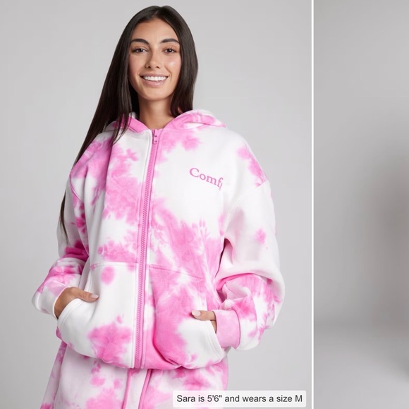 Comfrt | Jackets & Coats | Comfy Pink Tiedye Womens Jacket | Poshmark
